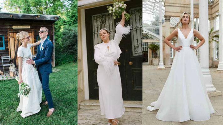 14 Simple White Wedding Dresses For Your Small Civil Ceremony - Fashion ...