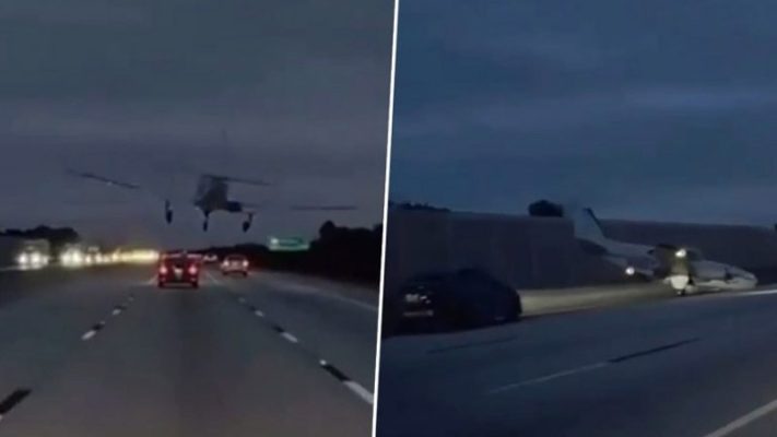Plane Makes Emergency Landing, Crashes into Car on Busy Florida Highway