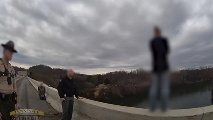 Chilling Video Captures Cop Saving Distraught Woman from Bridge After ...